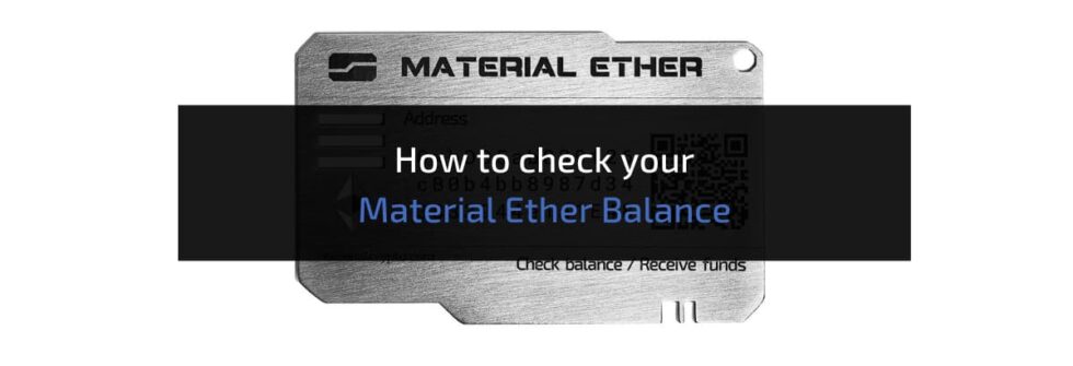 How to check balance in Material Ether - Material Bitcoin