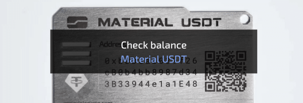 How to check your Material USDT balance - Material Bitcoin